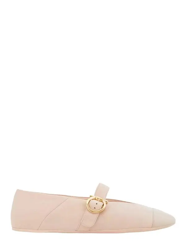 FERRAGAMO Gancini-buckle Ballerina Flats - Pink