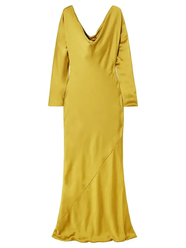 Norma Kamali Maria Draped Gown - Yellow