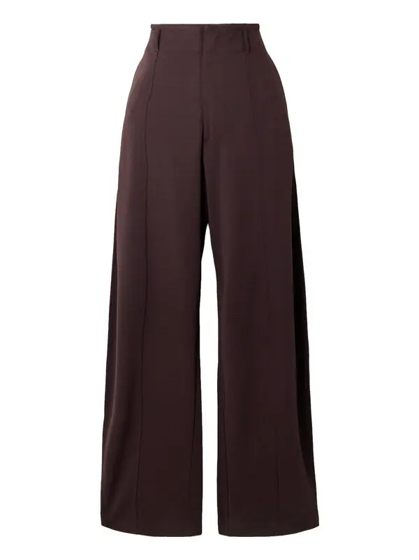 LEMAIRE Jersey Straight-leg Trousers - Burgundy
