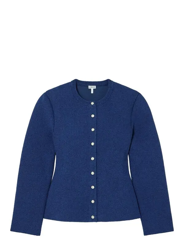 Loewe Chenille Cardigan - Blue