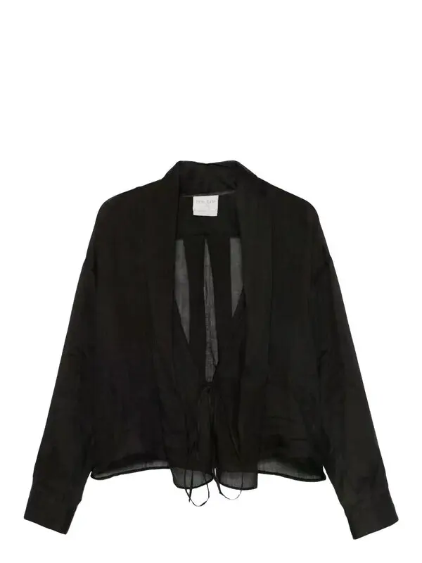 FORTE_FORTE Ramie Blouse - Black