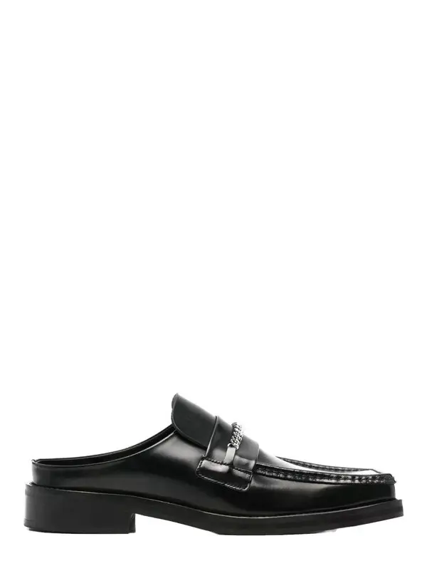 Martine Rose Square Toe Mules - Black