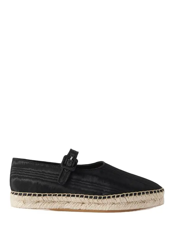 LOEFFLER RANDALL Clover Moire Mary Jane Espadrilles - Black
