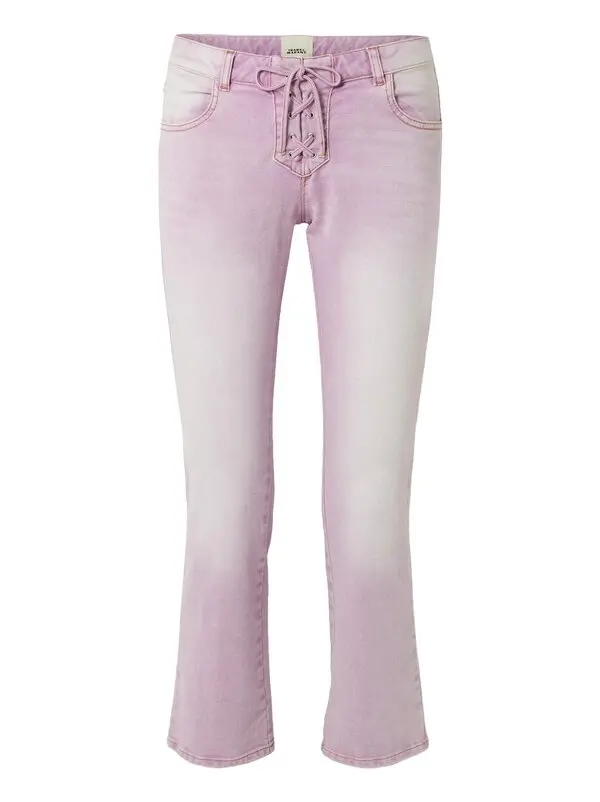 Isabel Marant Valen Lace-up Flared Jeans - Pink