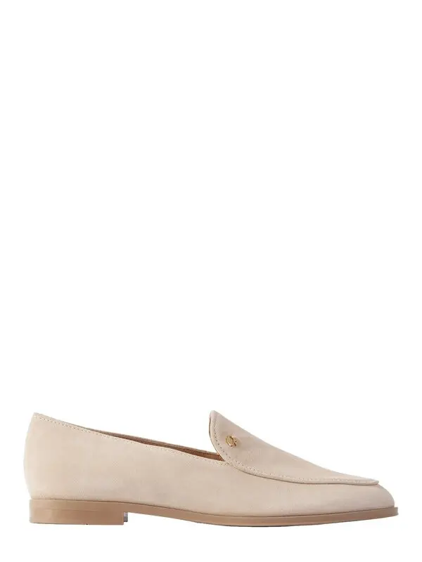 GIANVITO ROSSI Embellished Loafers - Neutrals