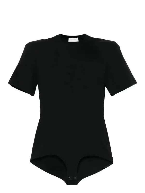 Magda Butrym Ribbed Short-sleeve Bodysuit - Black