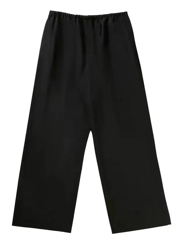 THE ROW Mid-rise Wide Leg Trousers - Black