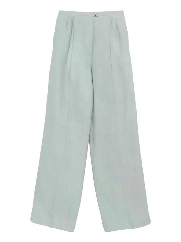 FORTE_FORTE Linen Darted Trousers - Blue