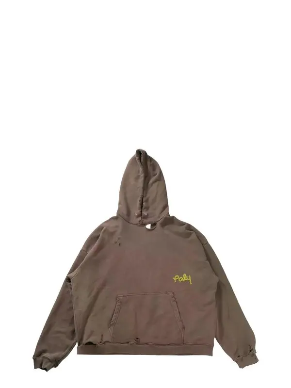 PALY Logo-embroidered Hoodie - Brown