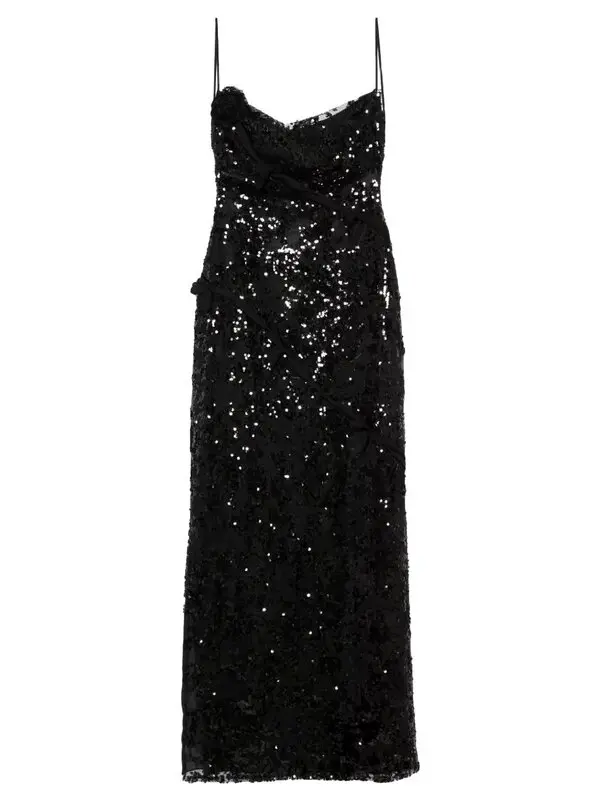Coperni X Disney Sequin-embellished Maxi Dress - Black