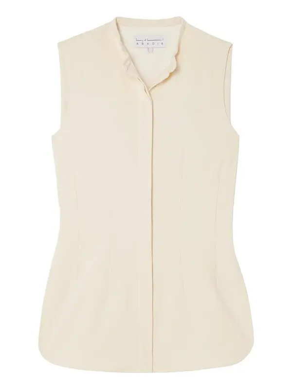 ABADIA Sophia Grain De Poudre Vest - Cream