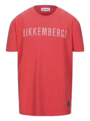 BIKKEMBERGS T-shirt Size Cotton, Elastane - Red