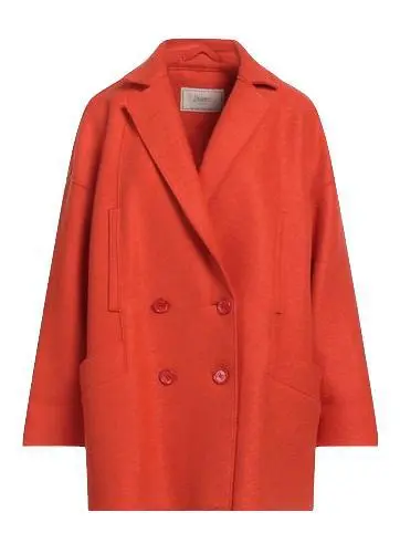 Herno Globe Virgin Wool Coat - Tomato Red
