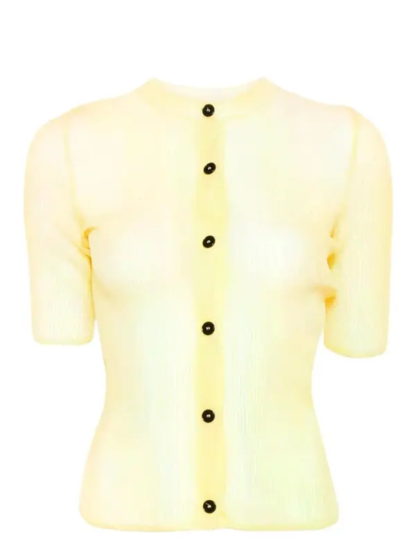 ALAINPAUL Short-sleeves Cardigan - Yellow