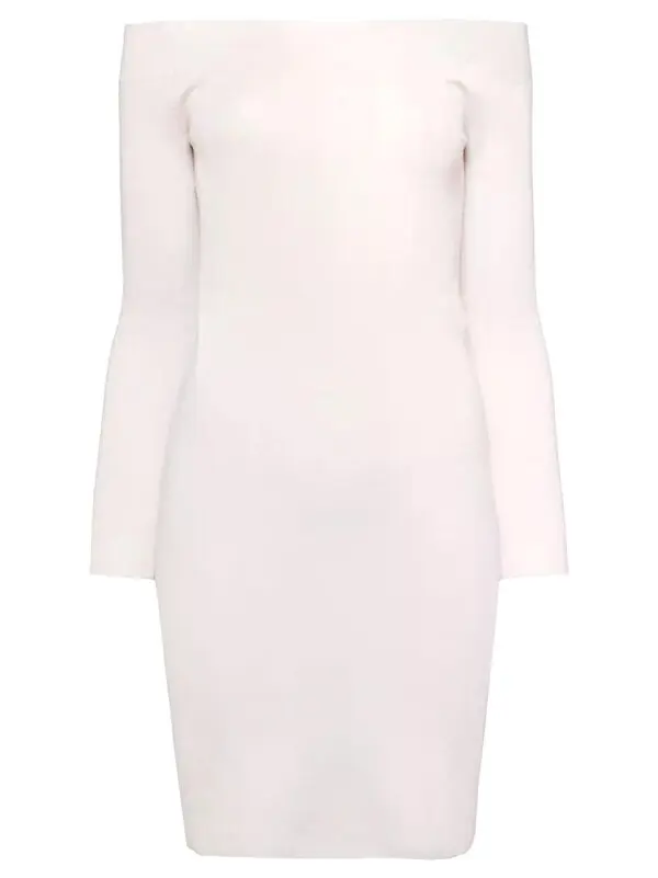 TOM FORD Knitted Off-the-shoulder Dress - Neutrals