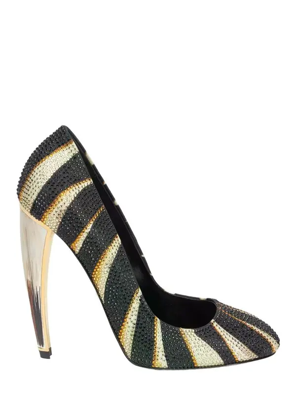 Roberto Cavalli Striped Pumps - Black