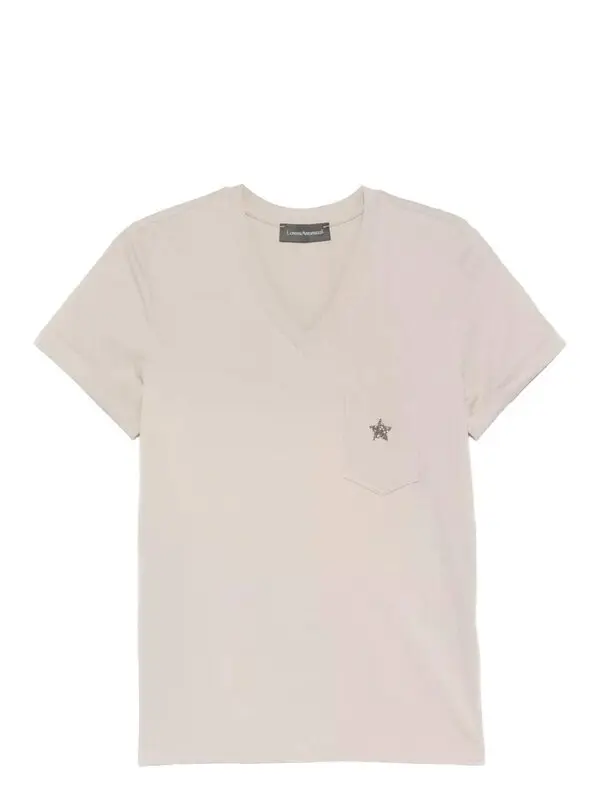 Lorena Antoniazzi Star-appliqué T-shirt - Neutrals
