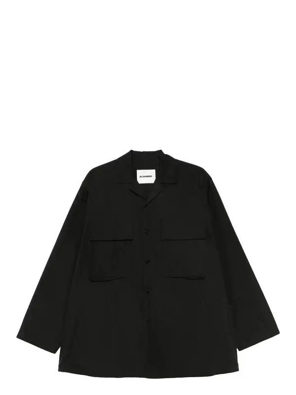 JIL SANDER Logo-embroidered Shirt - Black