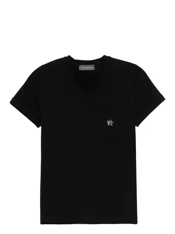 Lorena Antoniazzi Star-appliqué T-shirt - Black