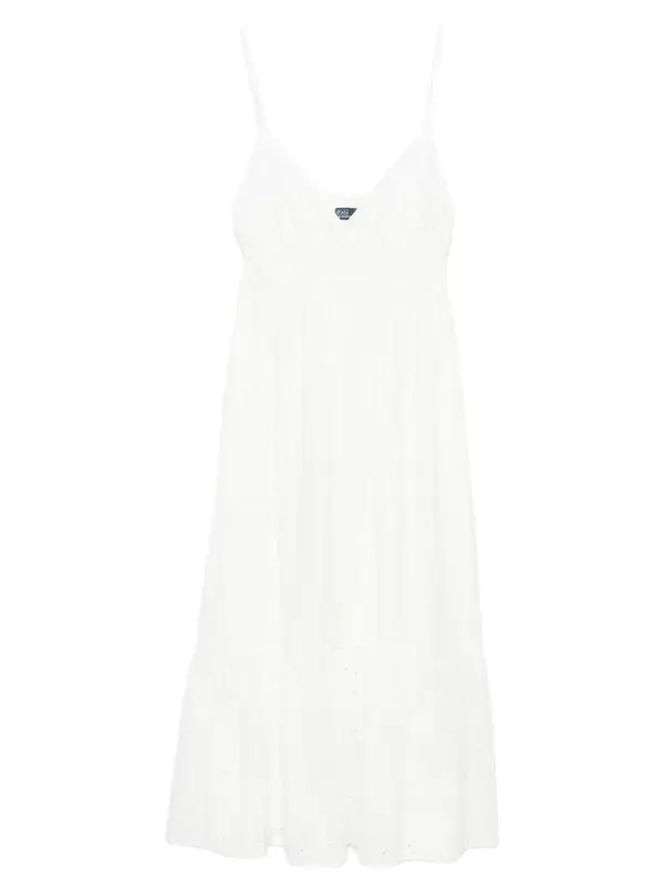 Polo Ralph Lauren Broderie-anglaise Midi Dress - White