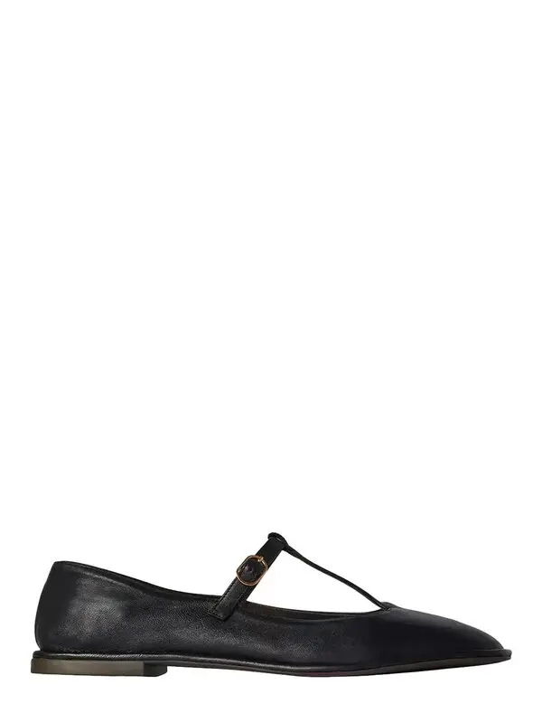 THE ROW T-strap Ballerina Flats - Black