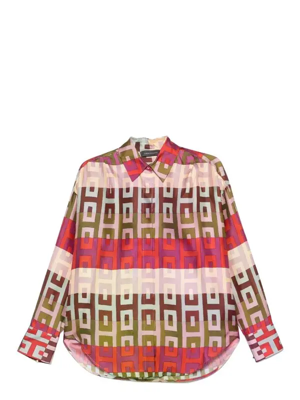 Lorena Antoniazzi Geometric-print Shirt - Pink