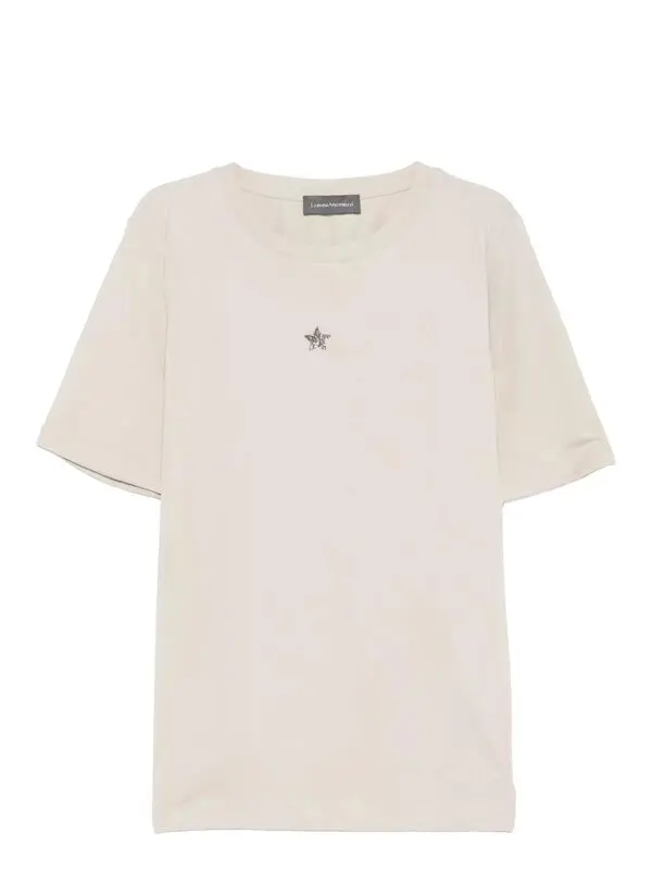 Lorena Antoniazzi Star-appliqué T-shirt - Neutrals