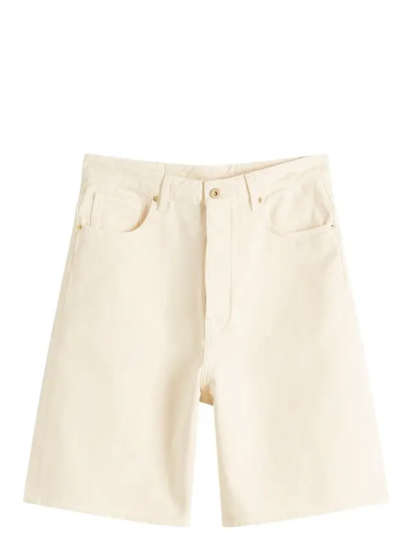 Drole De Monsieur Baggy Fit Shorts - Off White