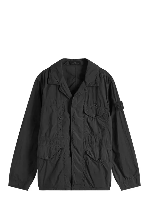Stone Island Ghost Piece Nylon Smerigliato Field Jacket - Black