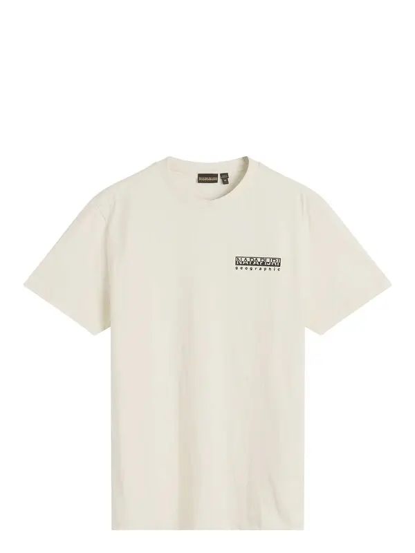 NAPAPIJRI Geographic Back Print T-shirt - White Whisper