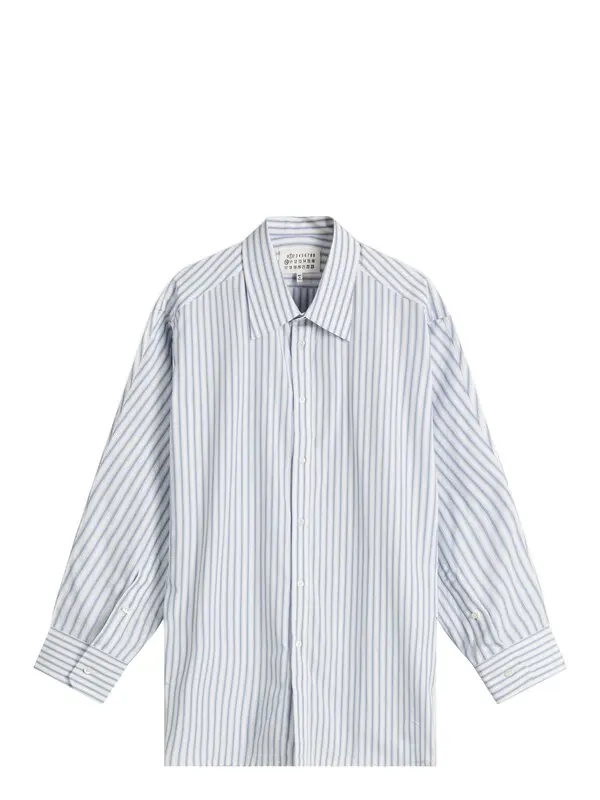 MAISON MARGIELA Long Sleeve Stripe Shirt - White/grey