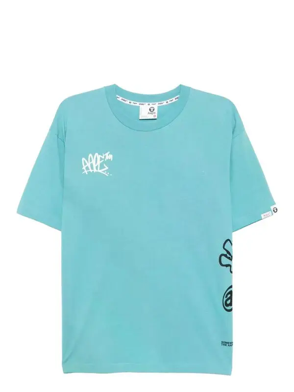 AAPE BY *A BATHING APE® Graphic-print T-shirt - Blue