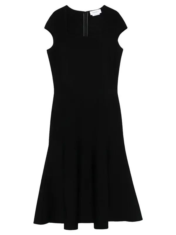 Alexander McQueen Flared Hem Midi Dress - Black