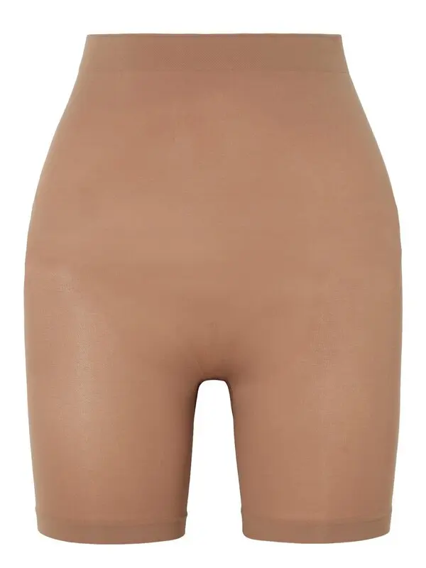 SKIMS Seamless Sculpt Mid Thigh Shorts - Brown