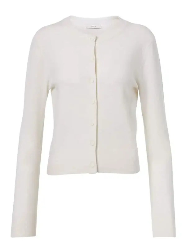 Vince Wool And Cashmere-blend Cardigan - White