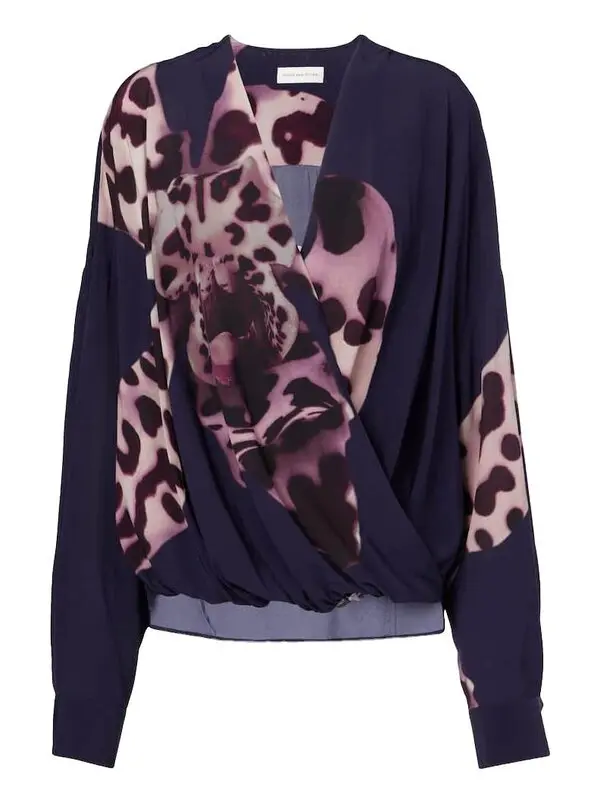 Dries Van Noten Printed Blouse - Blue