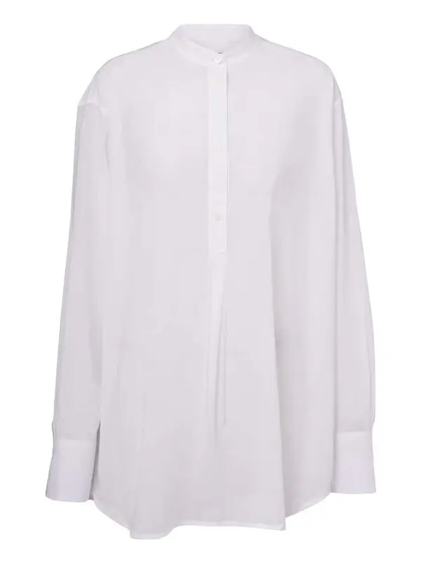 TOTEME Oversized Cotton Voile Shirt - White