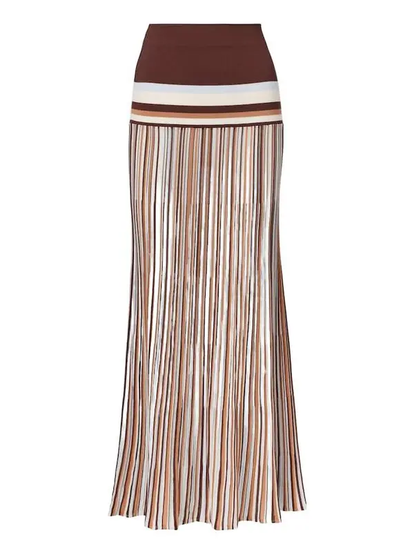 Faithfull The Brand Citara Striped Maxi Skirt - Brown