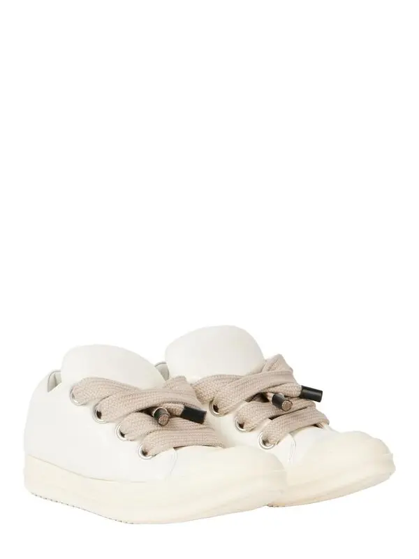 Rick Owens Jumbolace Leather Sneakers - White