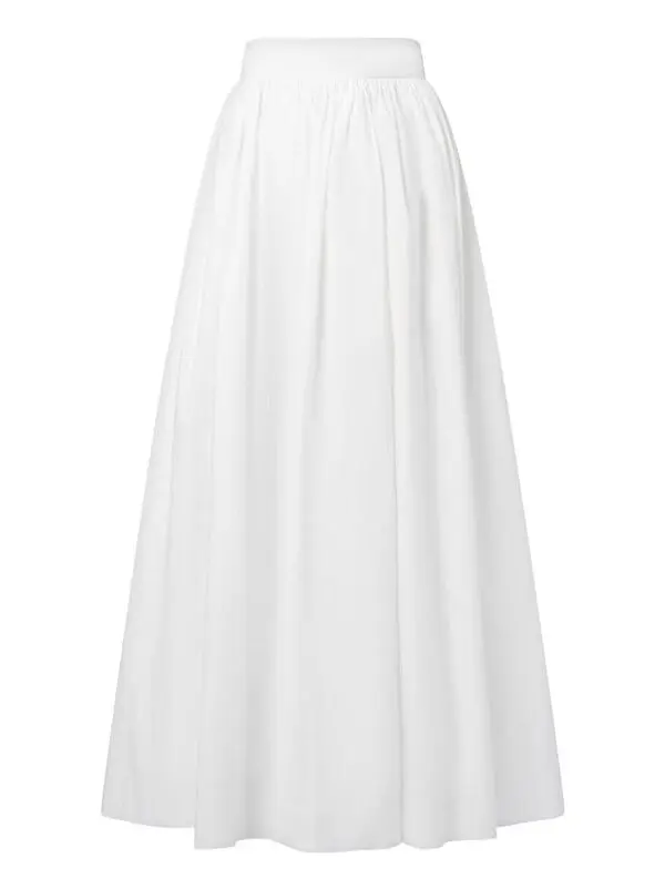ADRIANA DEGREAS Cotton Maxi Skirt - White