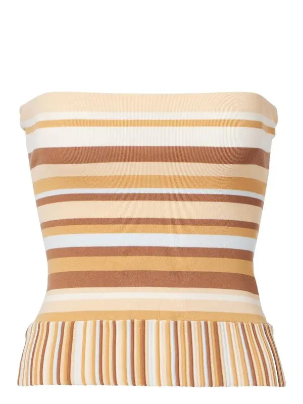 Faithfull The Brand Citara Striped Knitted Tube Top - Multicoloured