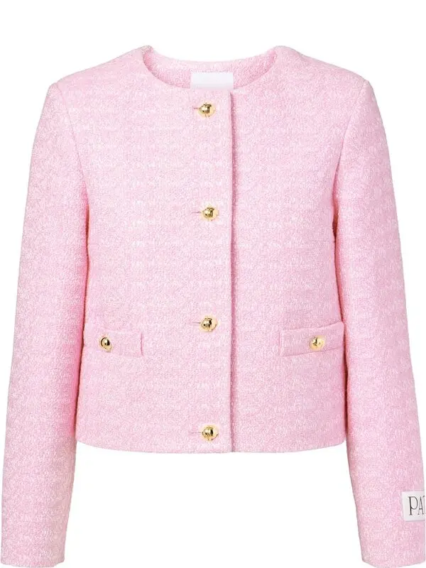 PATOU Cotton Tweed Jacket - Pink