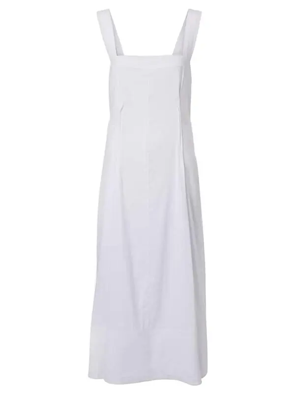 Vince Linen-blend Midi Dress - White