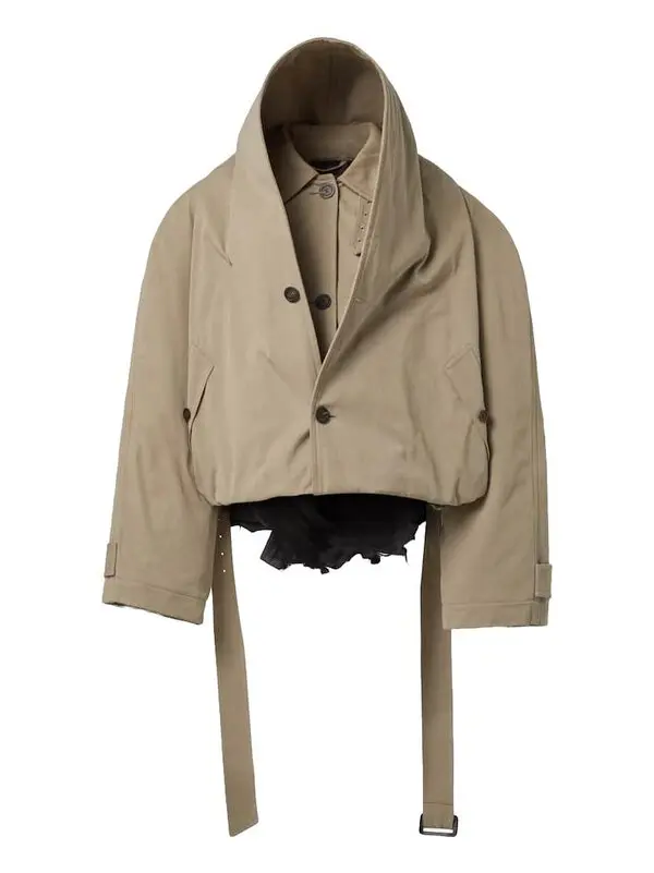 Balenciaga Deconstructed Cotton Twill Trench Coat - Beige