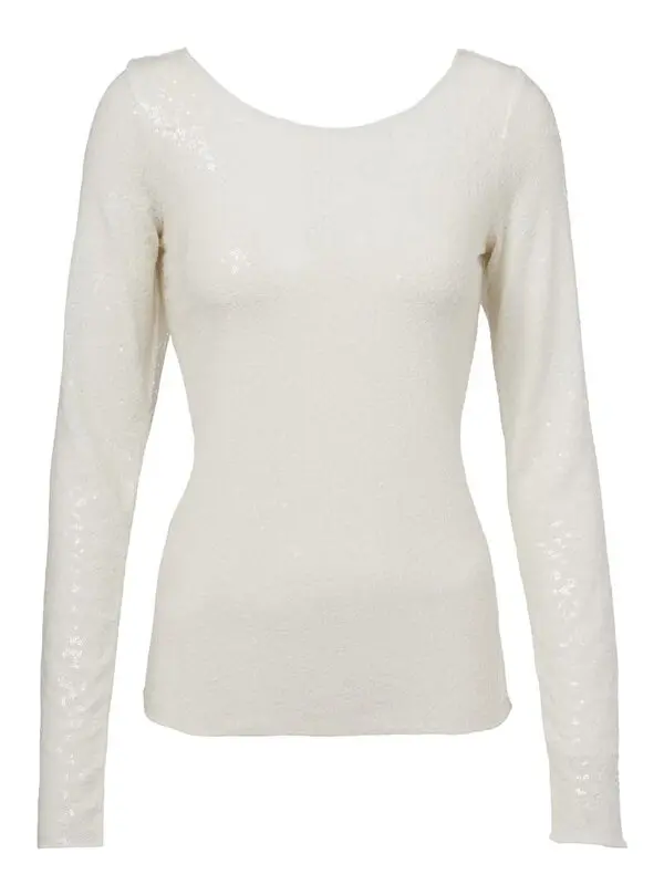 Polo Ralph Lauren Sequined Jersey T-shirt - White