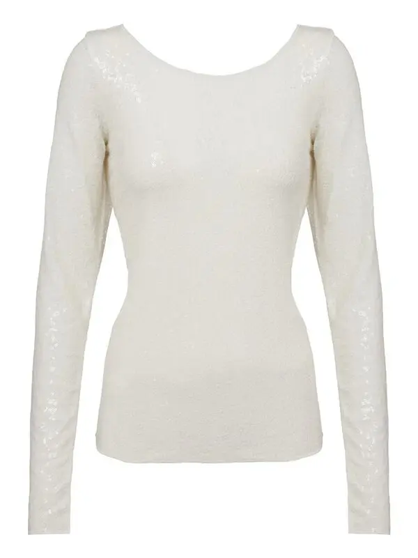 Polo Ralph Lauren Sequined Jersey T-shirt - White