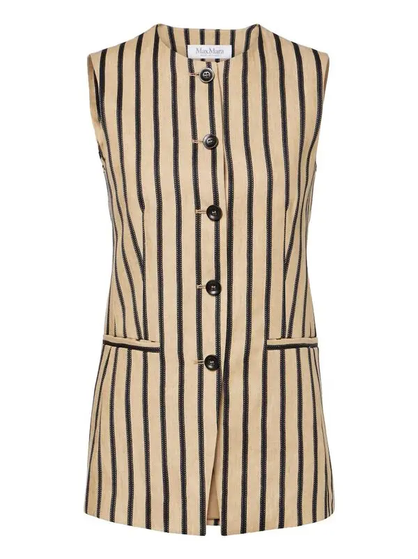 Max Mara Rodeo Striped Top - Brown