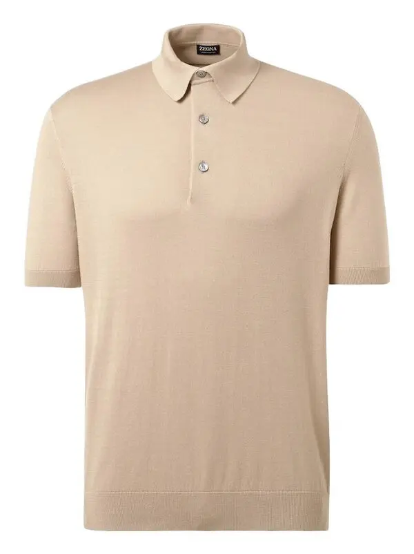 Zegna Cotton Polo Shirt - Brown