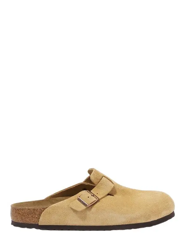BIRKENSTOCK Boston Suede Clogs - Beige