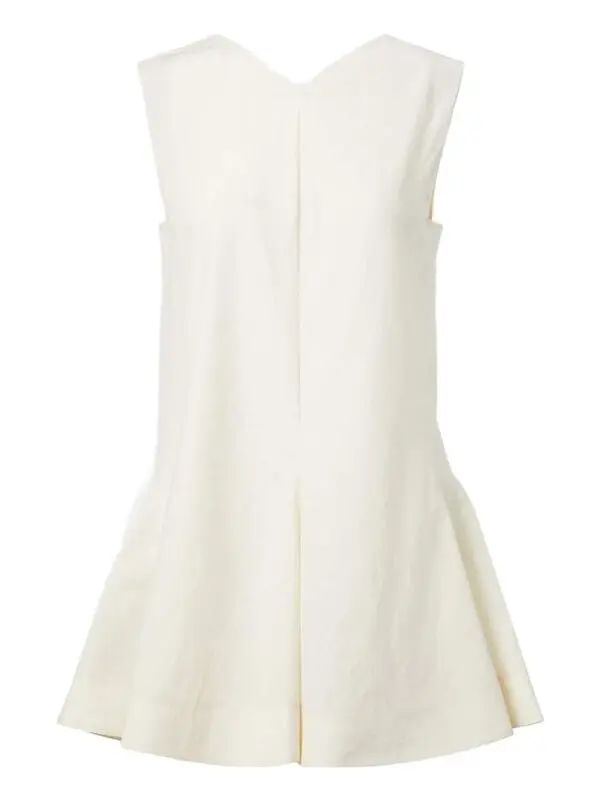 Khaite Mel Silk And Cotton Minidress - White